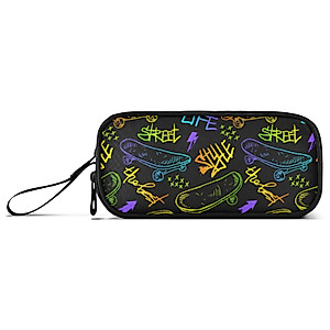 J JOYSAY Skateboard Street Pencil Case Large Big Capacity Pencil Bag for Girls Boys Pencil Bag Stationery Organizer for College Students School Office