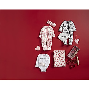 Mud Pie Baby Girls' XOXO Sleeper and Headband, Pink, 0-3 Months