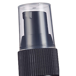 JUVITUS 2 oz / 60 ml Green Glass Boston Round Black Treatment Pump Bottle (12 Pack) + Funnel