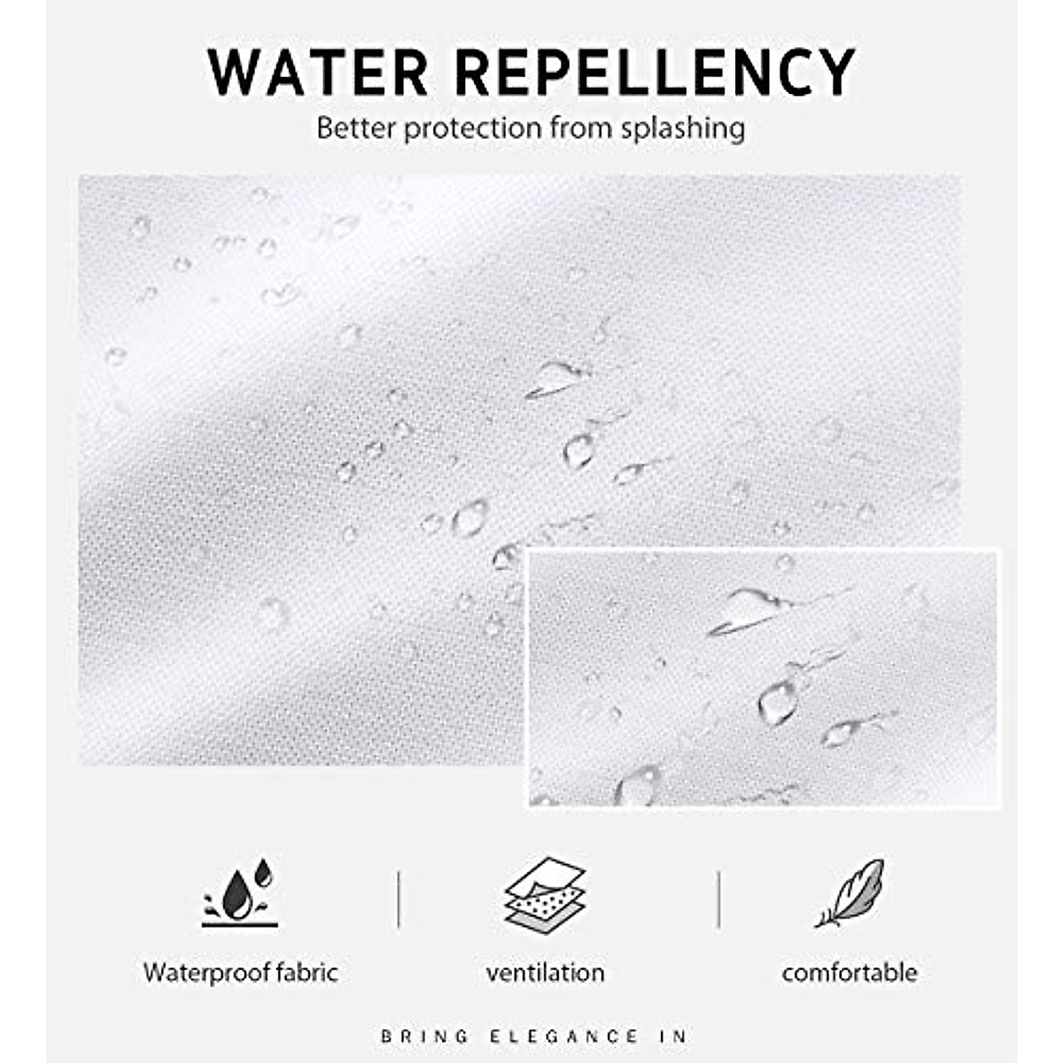 Syntus 2 Pack Adjustable Bib Apron Waterdrop Resistant with 2 Pockets Cooking Kitchen Aprons for BBQ Drawing, Women Men Chef, White