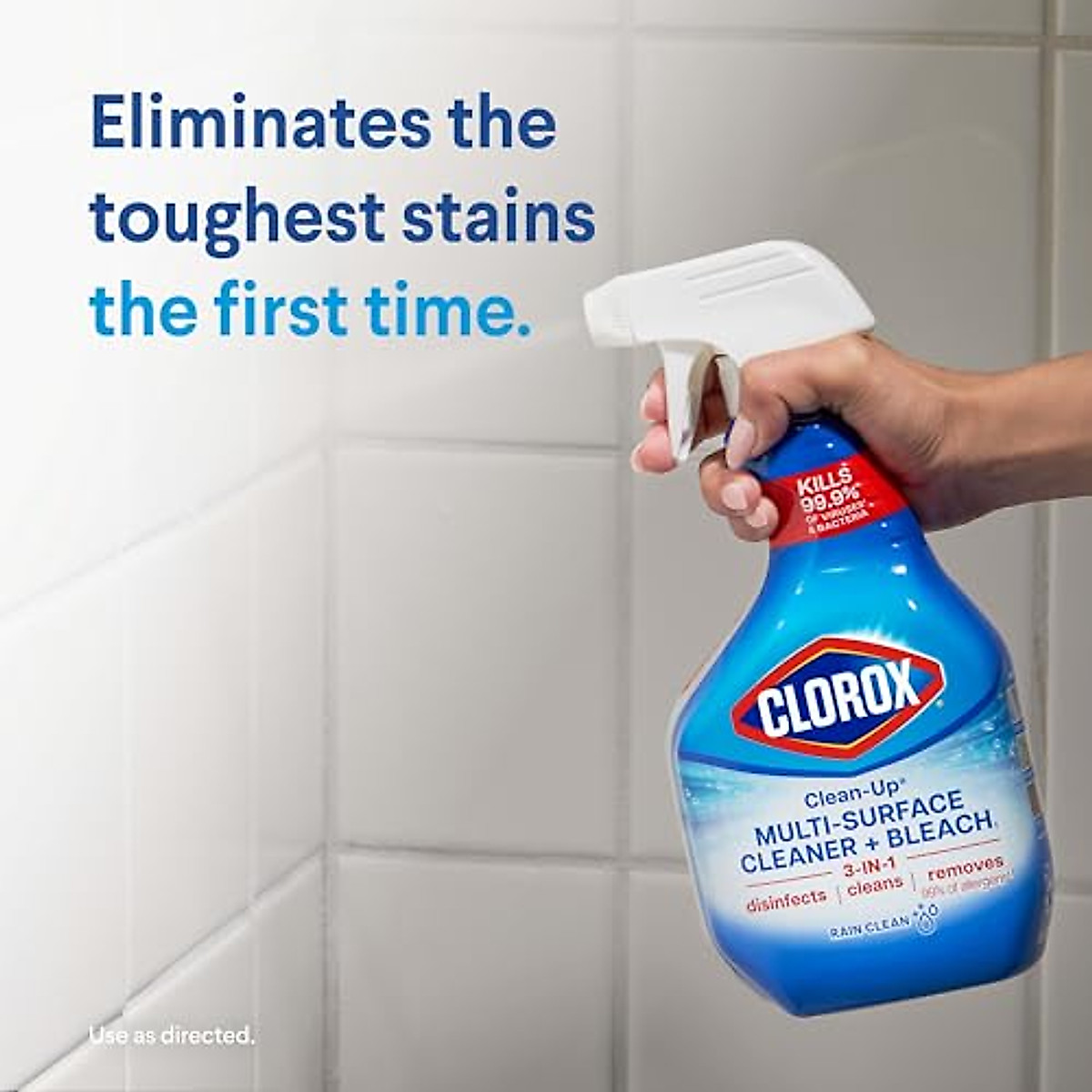 CLOROX Clean-Up Multi-Surface Cleaner with Bleach, Rain Clean, Spray, 32 Fl Oz (Package May Vary)