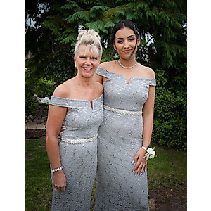 Remedios Rhinestone Bridal Belt Bridesmaid Sash Crystal Wedding Belt Women Dress Accessories, Ivory