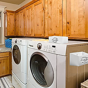 Dryer Sheet Holder Laundry Room Organization Decor Dryer Sheet Dispenser with Magnetic Lint Bin Farmhouse Wooden Dryer Sheet Holder Container