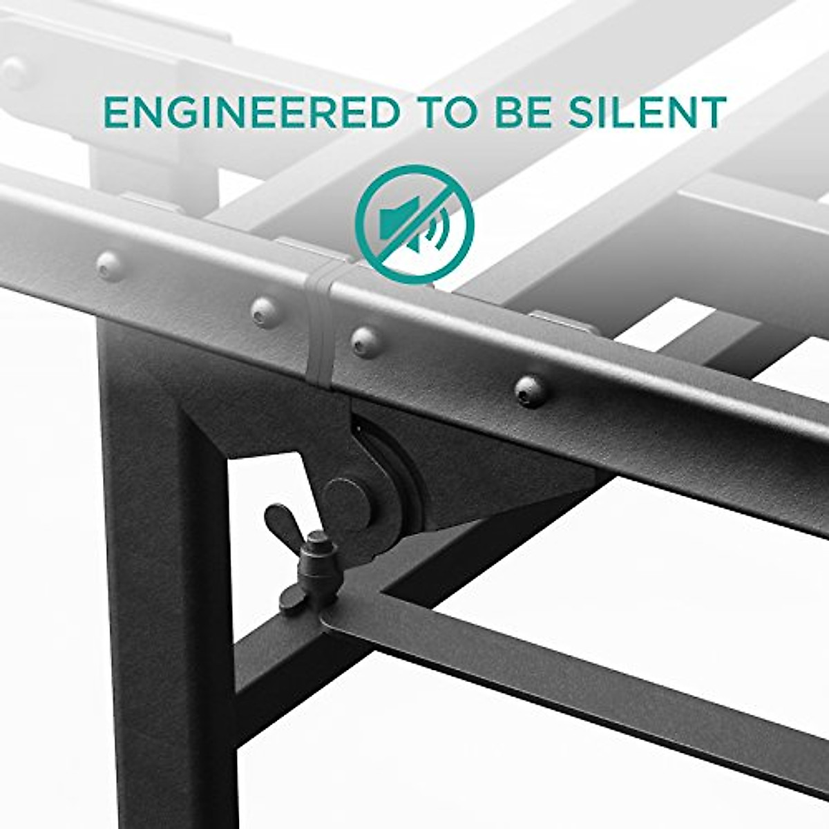 ZINUS SmartBase Super Heavy Duty Mattress Foundation with 4400lbs Weight Capacity / 14 Inch Metal Platform Bed Frame / No Box Spring Needed / Sturdy Steel Frame / Underbed Storage, King