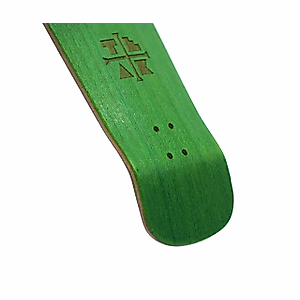 Teak Tuning Wooden Fingerboard Carlsbad Cruiser Deck, Ghillie Green - 34mm x 100mm - Handmade, Pro Shape & Size - Five Plies Wood Veneer - Includes Prolific Foam Tape