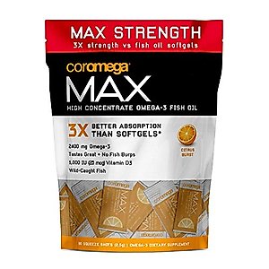 MAX Omega-3, Citrus Burst Flavor, 90 Count