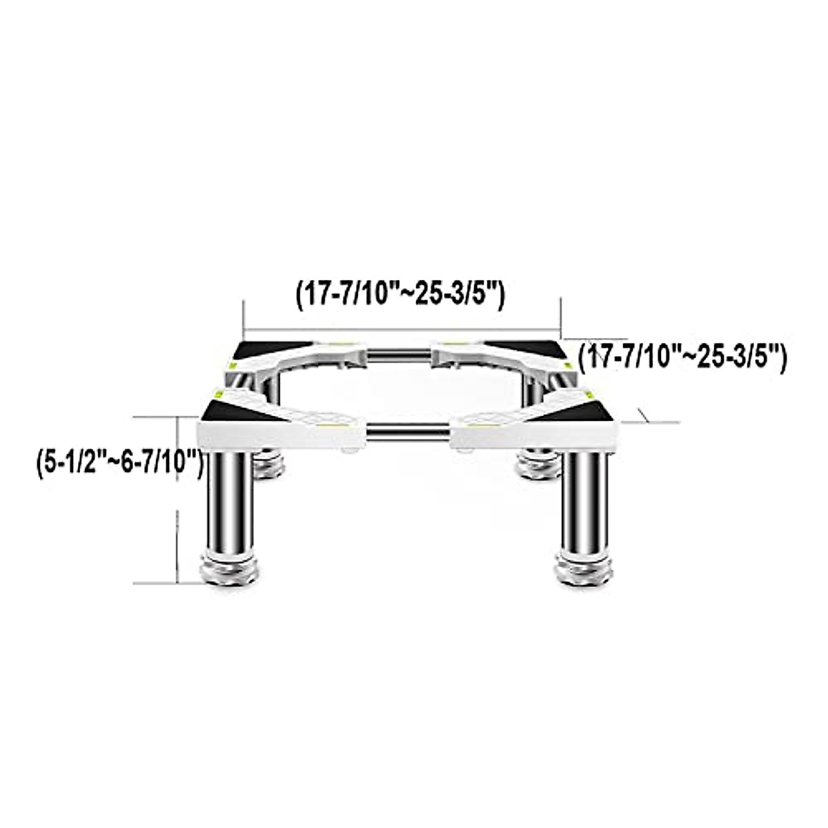Pedestal for Washing Machine Dryer Refrigerator Stand Height 5.5-6.7 inches Heavy-Duty Adjustable Appliance Base Fridge Stand for Vertical Air Conditioner Dishwasher (4 legs,white)