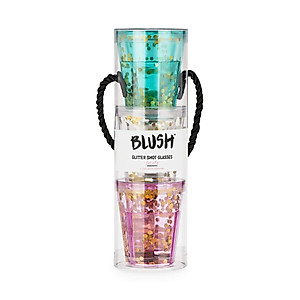 Blush Mermaid Glitter Shot Glasses, Sparkly Party Supplies For Cocktails, Stackable Shooters, 1.5 Oz, Set Of 3, Multicolor