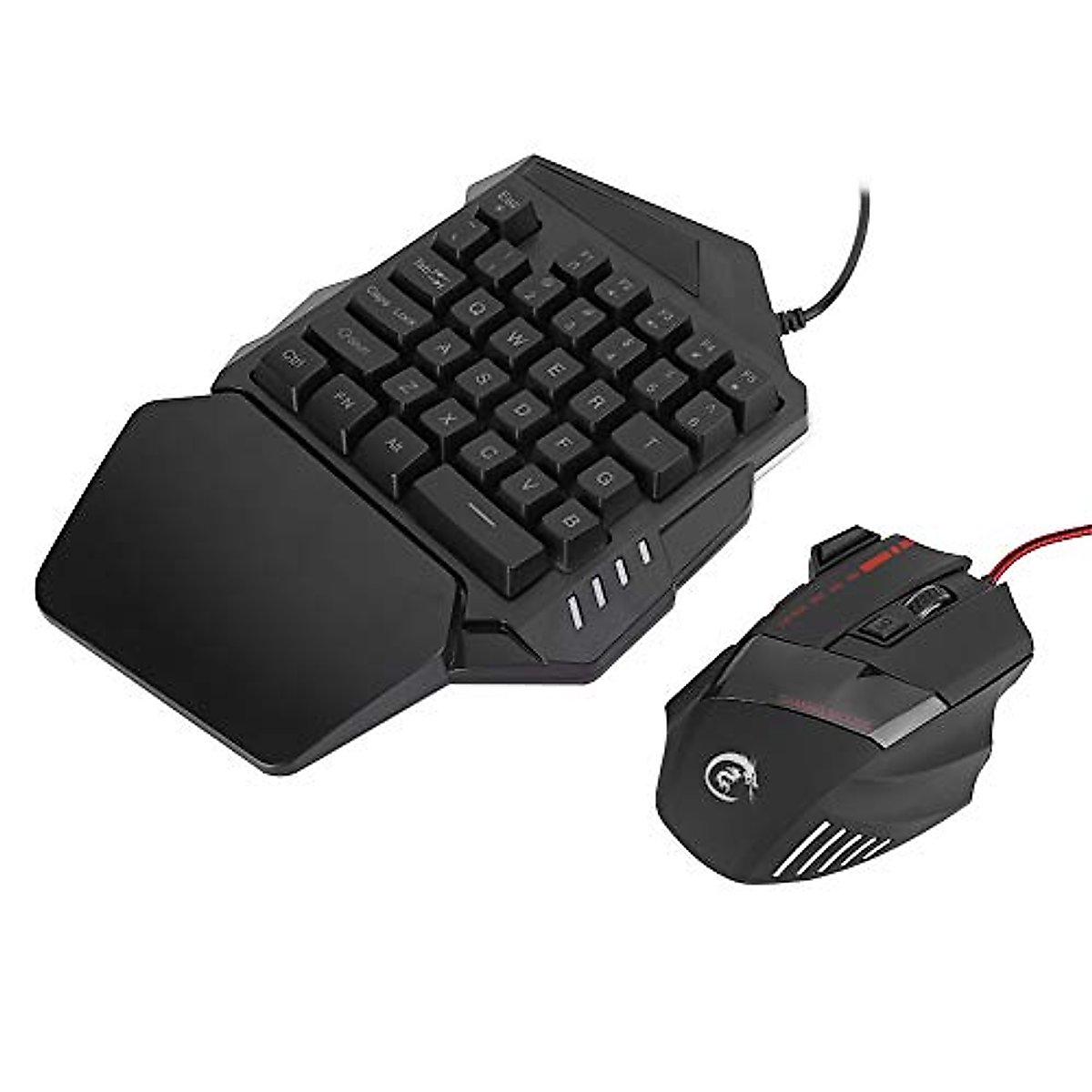 PC Gamer Set, One‑Handed Keyboard Keyboard Mouse Set, One‑Handed Gaming Keyboard, for Home Gaming Easy to Use