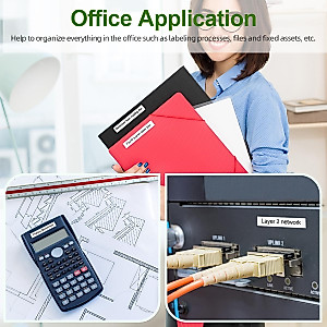 Labelife Label Tape Replace for DYMO LetraTag Label Maker Refills 91330 10697 Black on White Paper Label Refill for DYMO LetraTag LT-100H LT-100T 200B QX50, 12mm x 4m (1/2 Inch x 13 Feet), 6-Pack