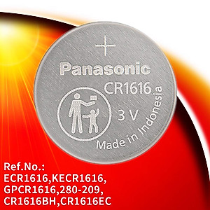 Panasonic Cr1616 3v Lithium Battery 2pack X (5pcs) = 10 Single Use Batteries