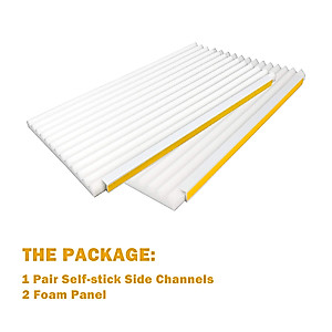 LBG Products Window AC Foam Insulation Panel Kit,Pack of 2 Insulated Air Conditioner Side Panels,18in High x 9in Wide x 7/8in Thick