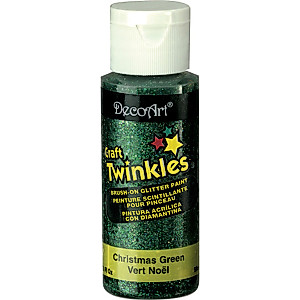 DecoArt Craft Twinkles Paint, 2-Ounce, Christmas Green