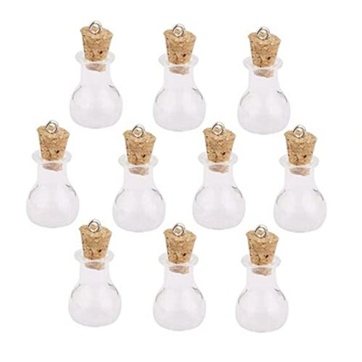 DECHOUS 2sets Small Bottle Alternative Mini Glass Bottle with Cork Cap Craft Diy for Home Decor Friends 10pcs*2