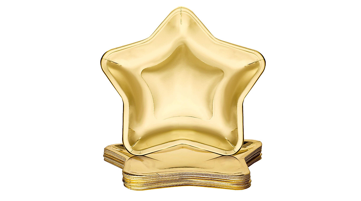 30 Thick Star Shaped Disposable Plates for Any Party