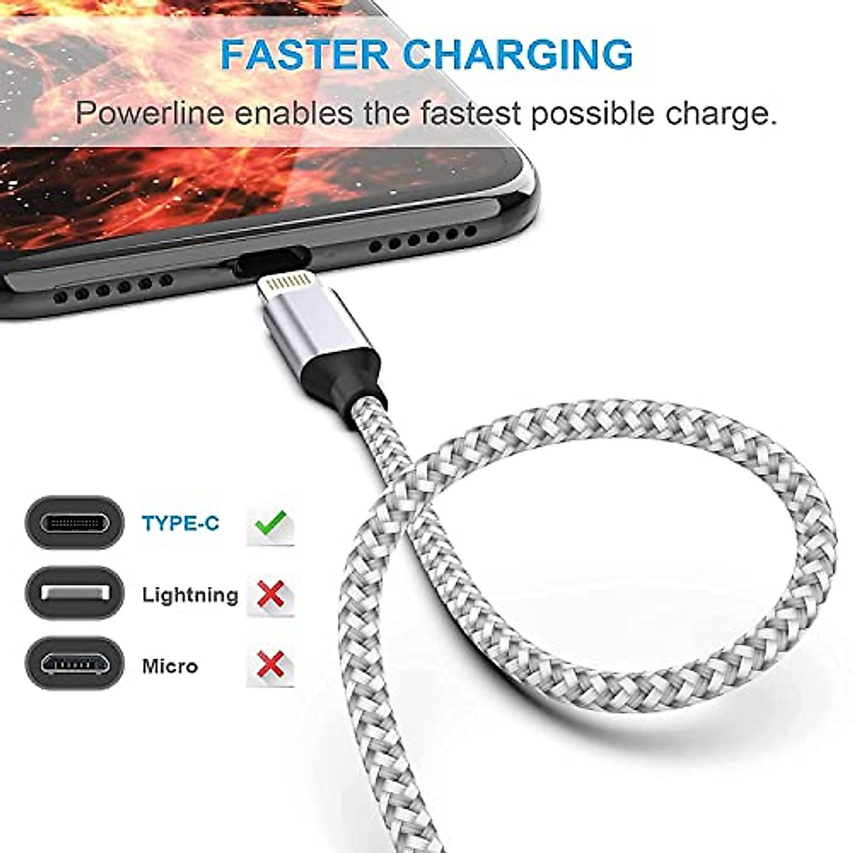 [Apple MFi Certified] 6Pack 3/3/6/6/6/10 FT iPhone Charger Nylon Braided Fast Charging Lightning Cable Compatible iPhone 14 Pro/13 mini/13/12/11 Pro MAX/XR/XS/8/7/Plus/6S/SE/iPad