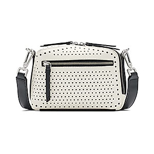 Calvin Klein Brenda Top Zip Crossbody, Cherub White/Black