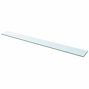 SunshineFace Glass Shelf Tempered Glass Shelf Panel, Modern Display Shelf Floating Shelves for Homes, Shops, 43.3"x4.7" (LxW), 0.3" Thick, Clear