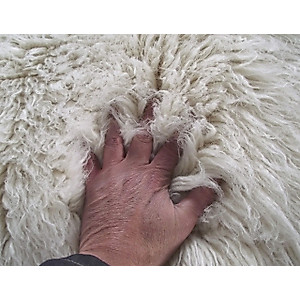 Super Plush Flokati Rugs in Popular Sizes | Plush 3000gsm Weight | Soft and Fluffy 3.5" Pile | Excellent Quality | 100% Organic Wool | Shaggy Wool Off White Area Rug (9' x 12')