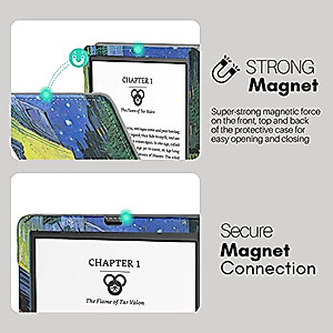TNP Case for 6" All-New Kindle (2022 Release) 11th Generation, Multi-Angle Cafe at Night Stand, Multi-View Vertical Flip Cover with Auto Sleep and Wake for Amazon 6-Inch Kindle E-Book Reader