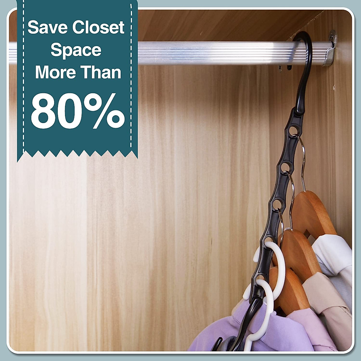 AMKUFO 12 Pack-Closet-Organizers-and-Storage, Hangers-Space-Saving-for-Closet-Organization, Clothes-Hanger-Organizer-Space-Saver-for-College-Dorm-Room-Essentials, Small-Closet-Organizer-Apartment