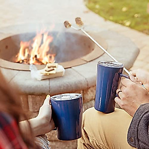 Hydrapeak SAVOR 18oz Double Vacuum Insulated Coffee Mug | Stainless Steel Travel Mug, Tumbler Coffee Cup with Lid and Integrated Handle (Rose)