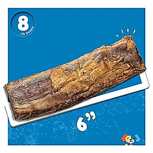 Jack&Pup Premium Grade Roasted Beef Ribs Dog Bone Treats – 6” Long All Natural Gourmet Dog Treat Chews – Savory Smoked Beef Flavor (8-Piece Pack)