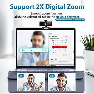 NexiGo N660 1080P Business Webcam, Dual Microphone & Privacy Cover, USB FHD Web Computer Camera, Plug and Play, for Zoom/Skype/Teams/Webex, Laptop MAC PC Desktop