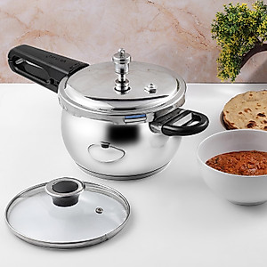 Vinod V-3.5L Splendid Plus Handi Stainless Steel Pressure Cooker, 3.5-Liter