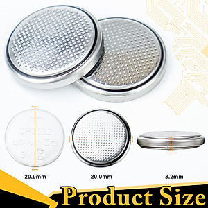 anmas rucci 200PCS CR2032 Lithium Battery Batteries 3V Coin Button Cell for LED Tea Light Candles, CR2032 3v Lithium Battery, 230mAh 3V Coin Battery