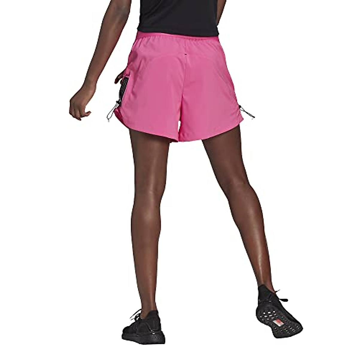 adidas Women's Tech Shorts PB, Screaming Pink, Small