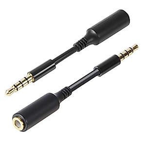 3-Pack AUX Headphone 3.5mm Extension Cable - Male to Female Extender Audio Auxiliary Jack Adapter Wire Cord Plug Connector for iPhone iPod iPad, Smartphone Tablet, Home Car Speaker System (3 INCH)