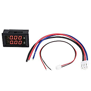 Digital Voltmeter Ammeter 3 Digit DC 0-100V 50A/100A Voltmeter Ammeter Gauge Dual LED Panel Red Blue(1)