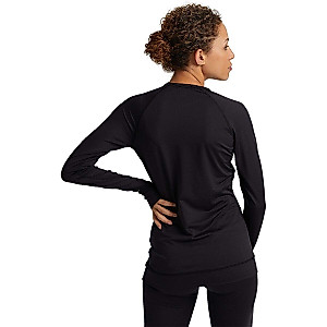 Burton Womens Lightweight x Base Layer Crewneck, True Black, X-Small