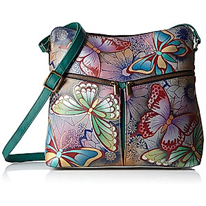 Anna by Anuschka womens 8202 Shoulder Handbag, Bpd-butterfly Paradise, One Size US