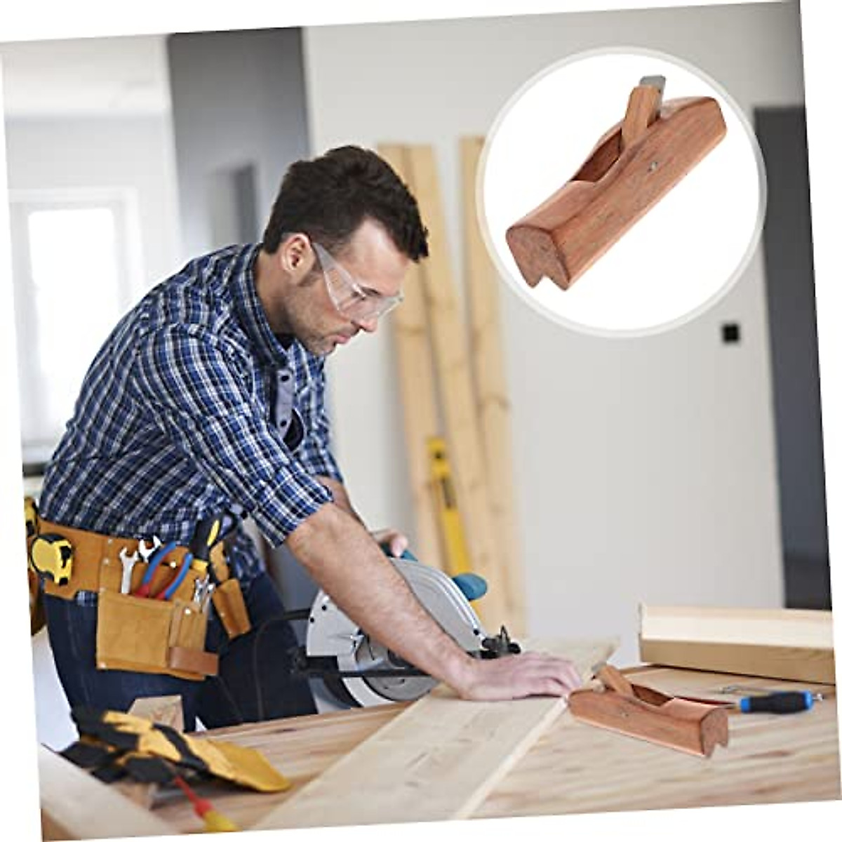 DOITOOL 3pcs Mini Mahogany Angle Planer Hand Tools Mini Portable Shaver Japanese Tools Woodworking Japanese Block Plane Thickness Planers Woodworking Block Hand Plane Planer Router Plane