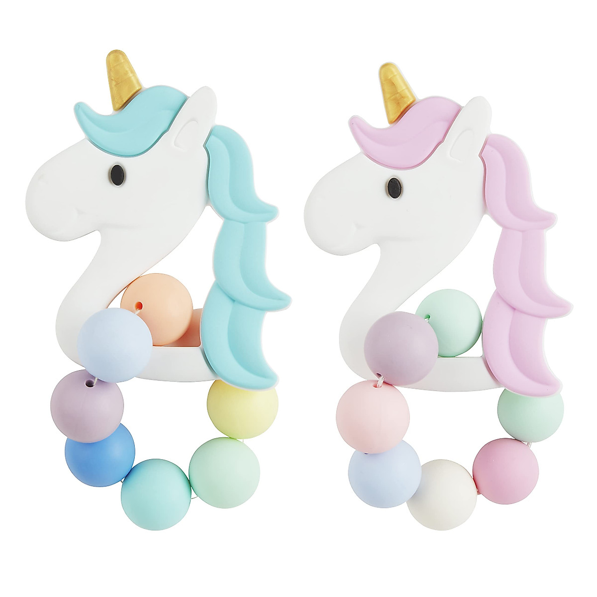Mud Pie Unicorn Teether, Blue