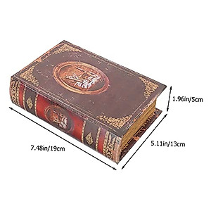 Garneck Box Bible Storage Box Para Mesa De Secret Book Safe Box Christmas Gift Box Fake Books Xmas Bible Ornament Wood Bible Box Wood Bible Case Office Wood Wooden Props