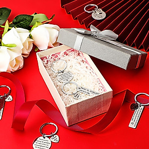 12 Pieces Thank You Gifts Appreciation Keychain Make a Difference Keychain Inspirational Stainless Steel Appreciation Keyrings Gifts for Women Volunteer Teacher Employee Social Worker(Silver)