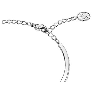 SWAROVSKI Una Bangle, Octagon Cut Stone, Blue, Rhodium Finish