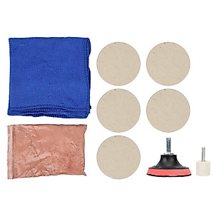 Glass Polishing Kit, Yctze 100g Cerium Oxide Powder Polish Kit for Car Windscreen Glass, Restores Scratched, Removes Blade Damage, Scuffs and Water Deposits