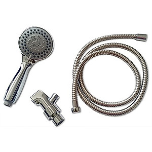 Shower Head - Handheld Rainfall High Pressure and Flow with Removable Water Restrictor – Powerful/Detachable Hand Held Chrome ShowerHead for Best Rain Massage and Relaxation