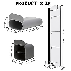 Barelove 2 Pack Monitor Memo Board Left/Right + 3 Pen Containers Storage+ Sticky Notes, Computer Sticky Note Holder Computer Screen Desktop Organizer Accessories for Office Desk Students