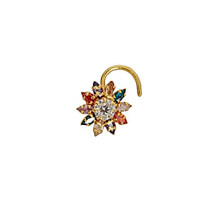 Flower Nose Stud Multi Nose Hoop Crystal Nose Stud Sterling Silver Nose Stud Dainty Nose Stud Crock Screw Nose Stud Twist Nose Stud Indian Nose Ring Indian Nose Stud Sterling Silver Nose Hoop gold