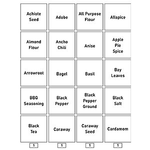 VGT Offers 160 Elegantly Designed Spice Jar Labels (153 Pre-Printed + 7 Blank); Bold Design and Large Font Size Water Resistant and Long Lasting for Spice Rack Organizer