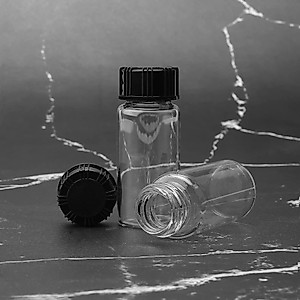 Clear Glass Vials with Screwcap Empty Vials Bottles Liquid Sampling Sample Glass Bottles for Travel (50 pcs 10 ml)