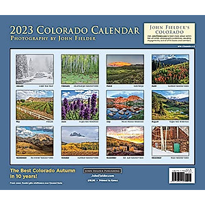 John Fielder's Colorado 2023 Scenic Wall Calendar