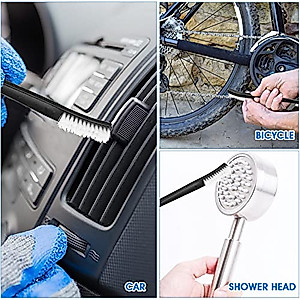 9Pcs Small Cleaning Brushes Set,Double-Ended Nylon Detailing Crevice Brushes 7Inch All Purpose Cleaning Brush Stiff Bristles Brushes for Kitchen, Sink,Bathroom, Gaps, Corner, Tight Small Space