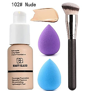 All in One Makeup Kit For Girls 12 Colors Nude Matte Eyeshadow Palette, Nude Foundation Face Primer, Makeup Brush, Makeup Sponge, Eyebrow Soap Kit, Lipstick Set, Winged Eyeliner Stamp Makeup Set (SetA)