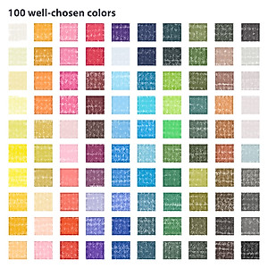 COLOUR BLOCK 100pc Wooden Case Soft Pastel Art Set for Beginners and Experienced Artists I Colors Square Chalk Pastels Art Supplies for Drawing, Blending, Gift